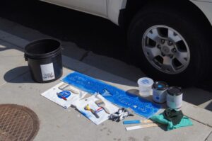 Storm Drain Stenciling Kit Assembly Day - I Love A Clean San Diego